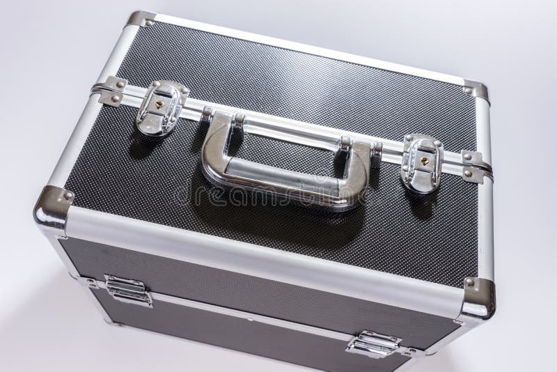 Aluminum Metal Case Box on White Stock Image - Image of metal, suitcase ...
