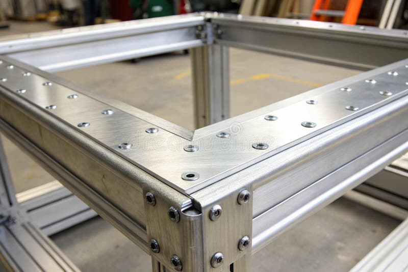 Aluminum or Metal Frame with Rivets Stock Illustration - Illustration ...