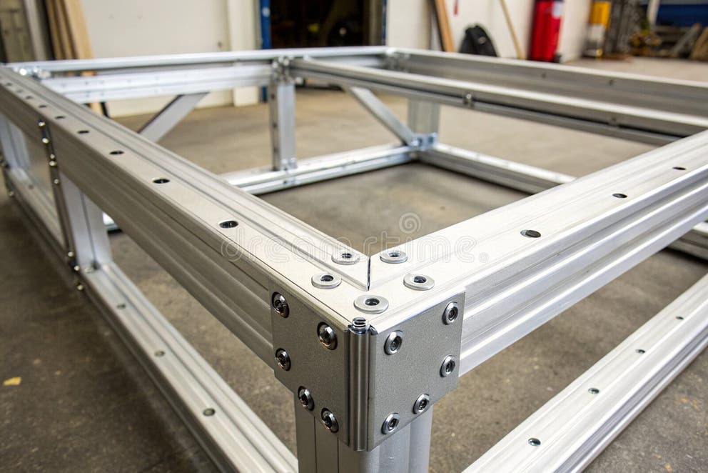 Aluminum or Metal Frame with Rivets Stock Illustration - Illustration ...