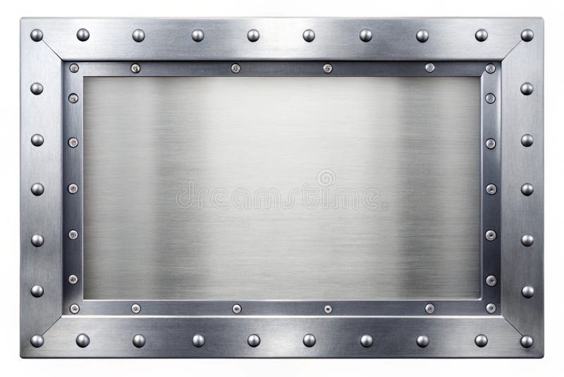 Aluminum or Metal Frame with Rivets Stock Illustration - Illustration ...