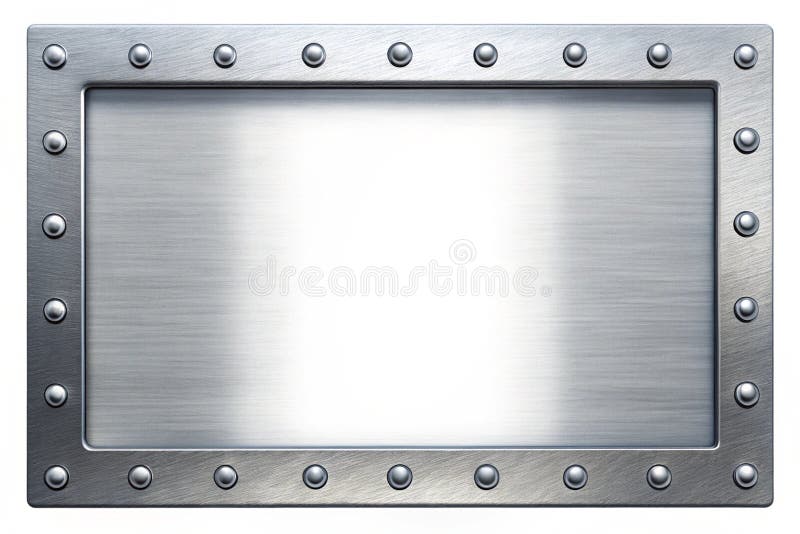 Aluminum or Metal Frame with Rivets Stock Illustration - Illustration ...
