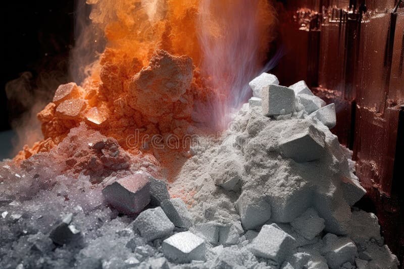 Aluminum Oxide, the Raw Material for Smelting Stock Illustration ...