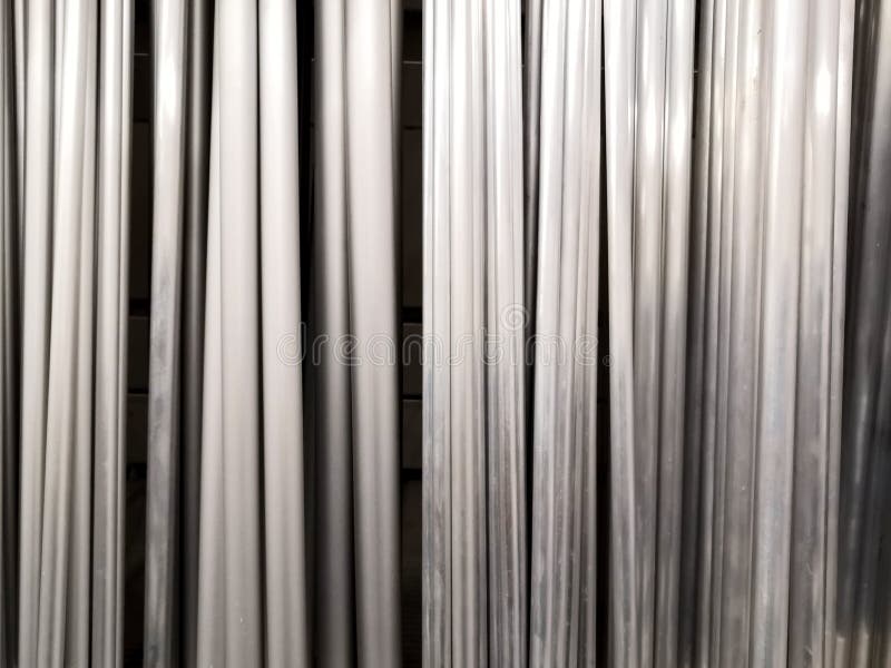 Aluminum Pipes. Texture of Metal Pipes of the Same Diameter. the ...