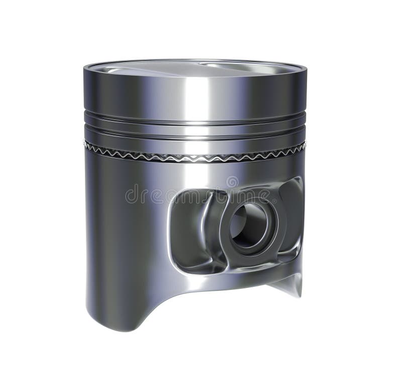 Aluminum piston 3d model stock illustration. Illustration of bearing ...