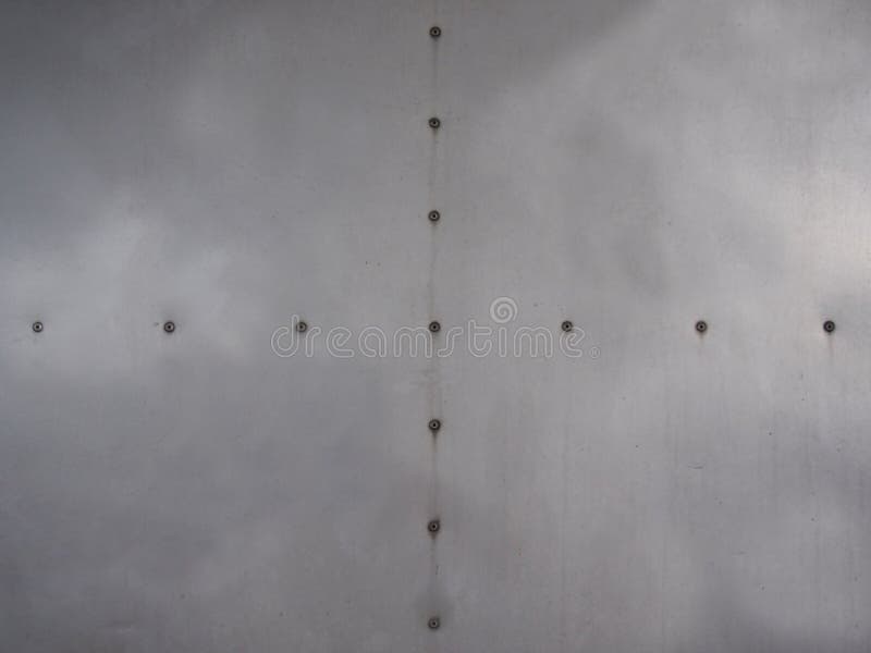 Aluminum Plate Wall with a Rivets Stock Photo - Image of metallic ...