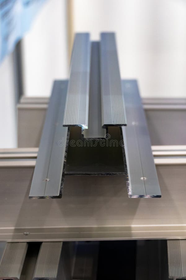 Aluminum Profile for Mounting Solar Panels Stock Photo - Image of ...