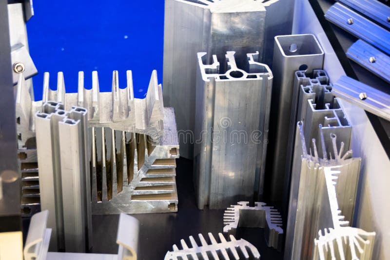 Aluminum Profile of Various Shapes for Fastenings Stock Image - Image ...