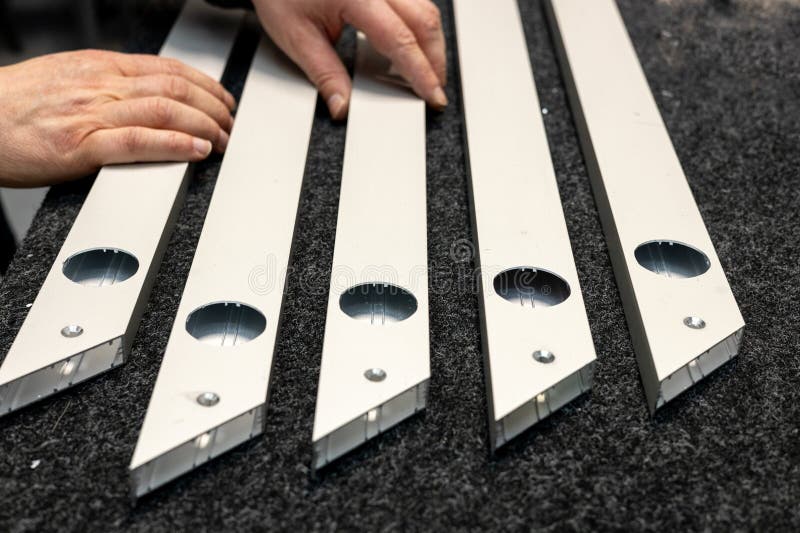 Aluminum Profiles Preparing Frames Factory Stock Photos - Free ...