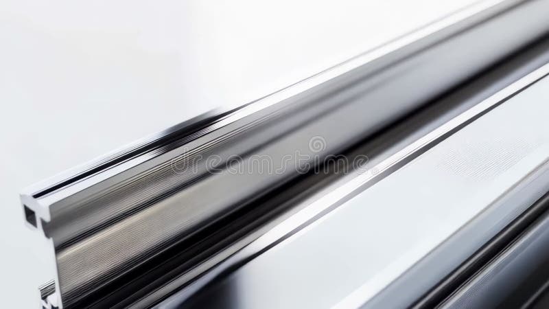 Aluminum Profiles Rotating on a White Background, Showcasing Their Various Sides and Cross ...