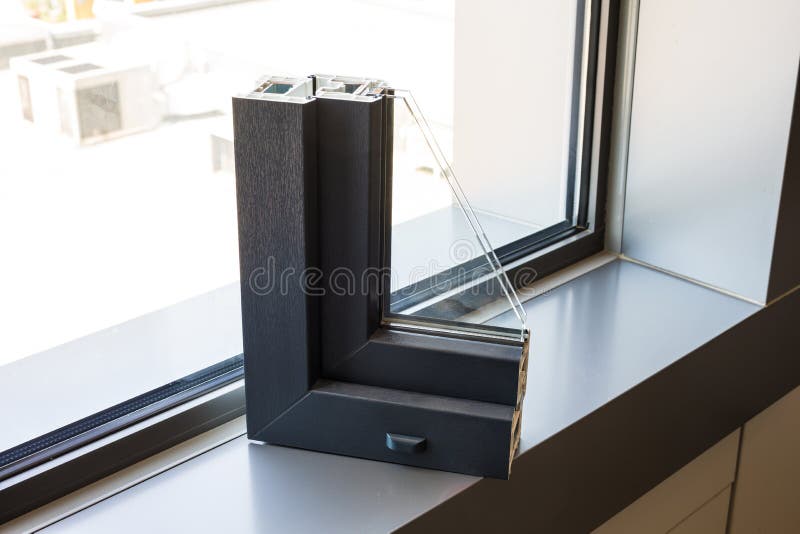 Aluminum or PVC Window Profile Stock Image - Image of iron, aluminum ...