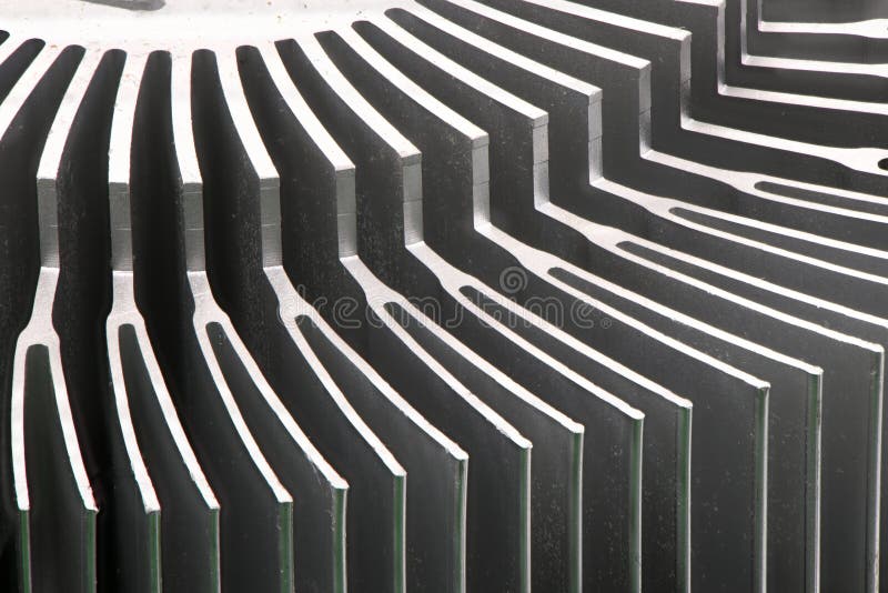 Aluminum Radiator for Computer Processor Stock Photo - Image of ...