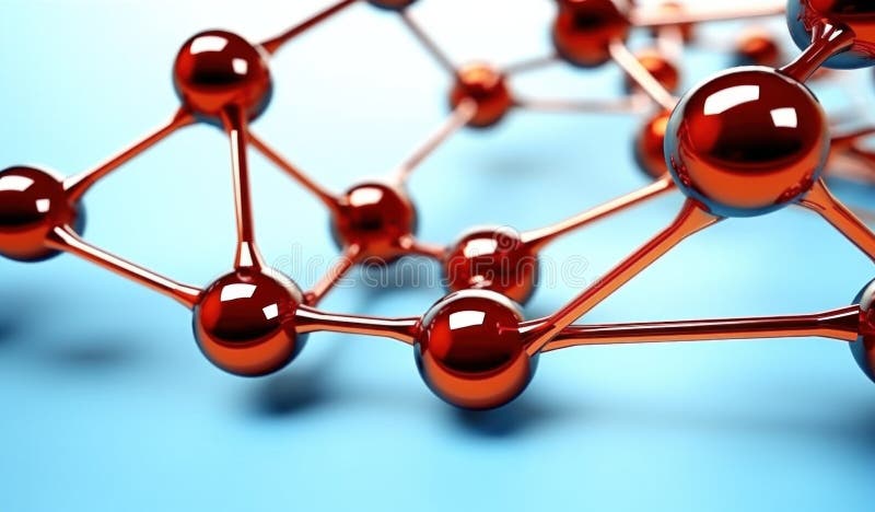 Aluminum and Red Molecule Isolated Nanotube Stock Illustration ...