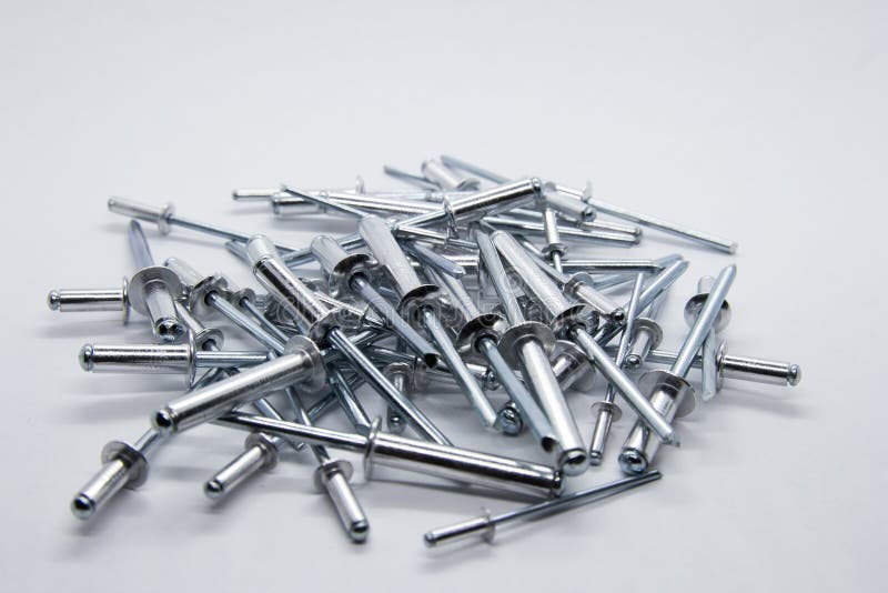 Aluminum Rivets for Mounting and Fastening Structural Parts Isolated on ...