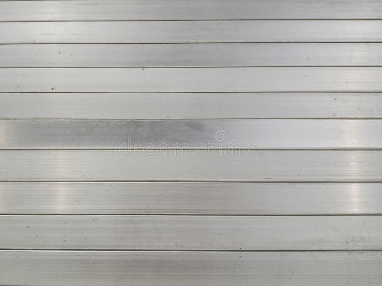 Aluminum Rolling Door Surface with Horizontal Lines Stock Image - Image ...