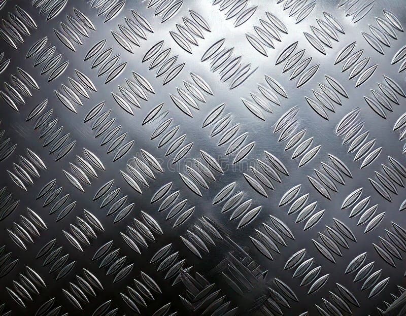 Aluminum Sheet with Textured Diamond Plate Surface, Visible Pattern ...