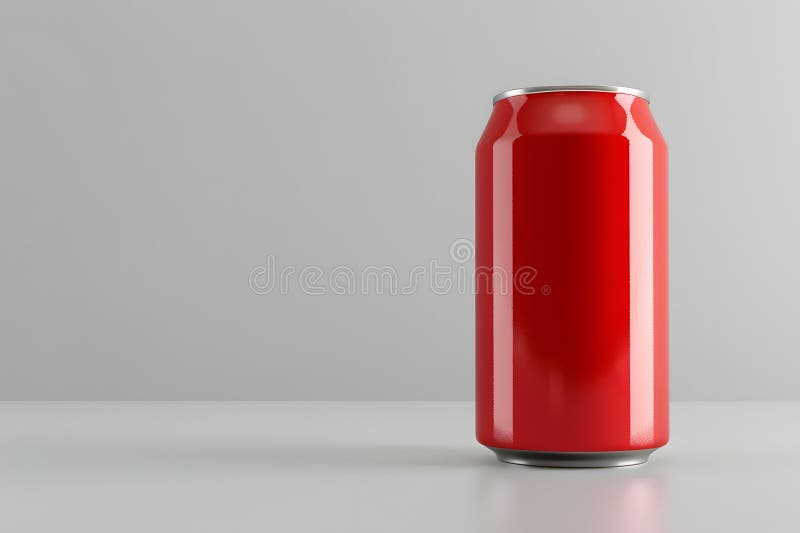 Aluminum Soda Can on White Background, Minimalist Design, Beverage ...