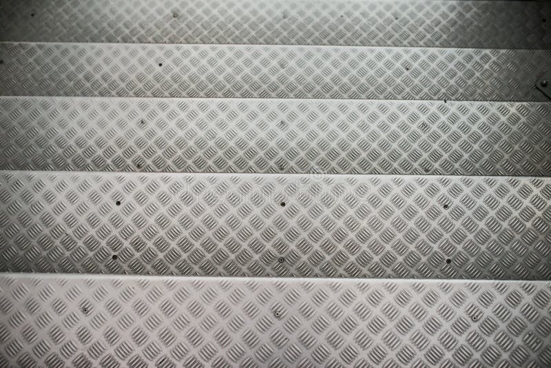 Aluminum Steps with Non-slip Pattern. Stock Photo - Image of checks ...
