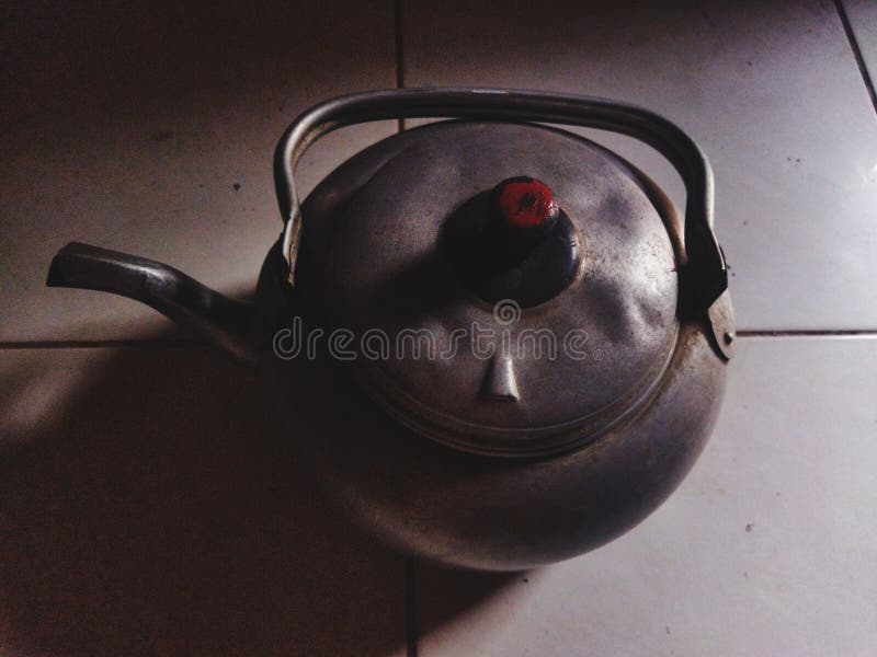 Aluminum Teapot from Java, Fill Your Drinking Water with this.. Stock ...