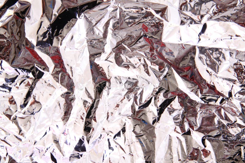 Crushed tinfoil stock image. Image of light, material - 14264399