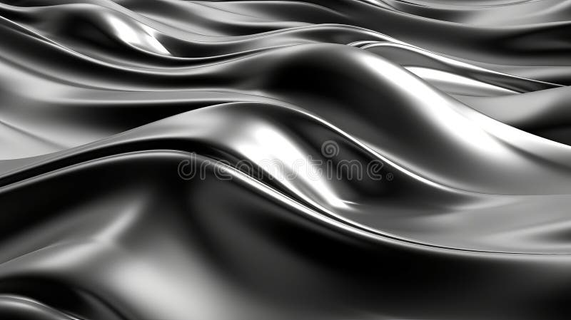 Aluminum Waves Background with Light Reflections , Generated by AI ...