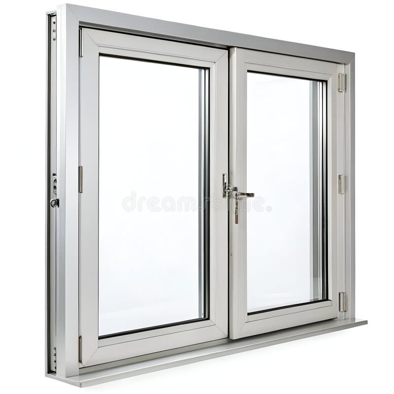 Aluminum Window Isolated on White Background Stock Illustration ...