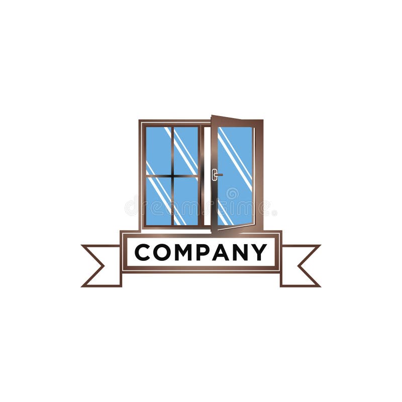 Aluminum Windows and Doors Logo Stock Vector - Illustration of isolated ...