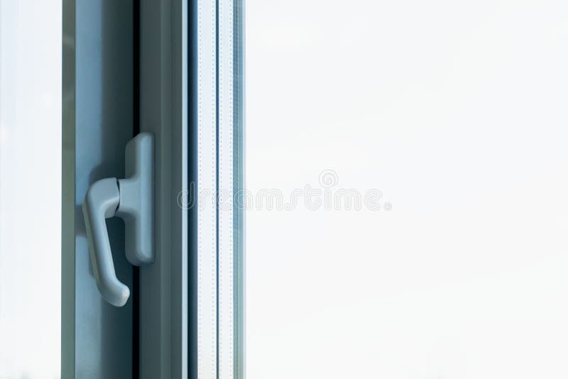 Aluminum Windows with Handles Stock Image - Image of building, sheet ...