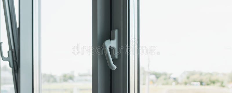 Aluminum Windows with Handles Stock Photo - Image of metal, room: 258286674