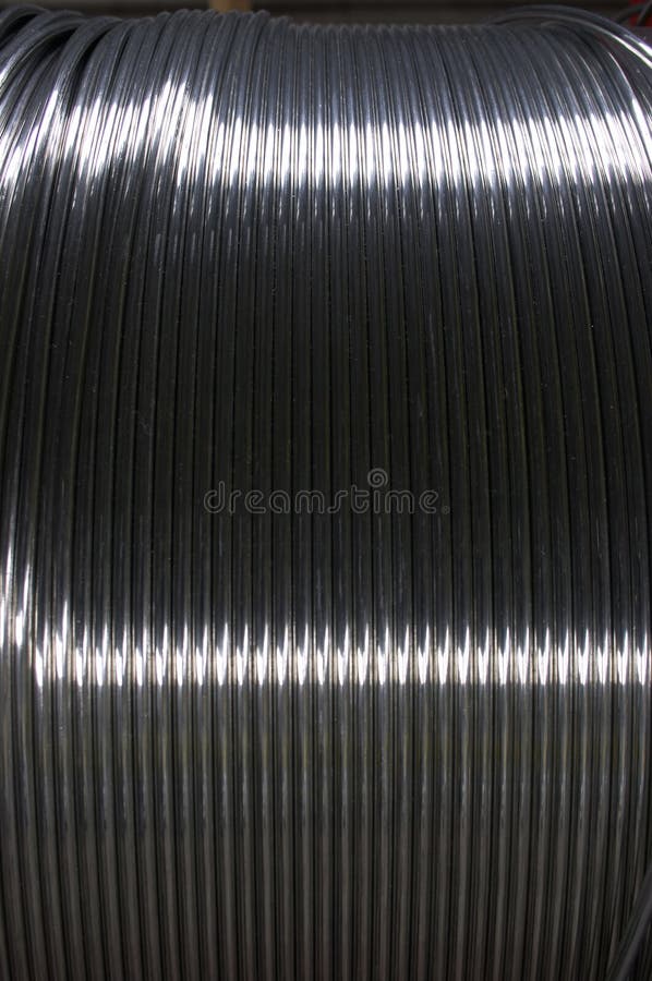 Aluminum Wire on Big Spool #4 Stock Photo - Image of communications ...