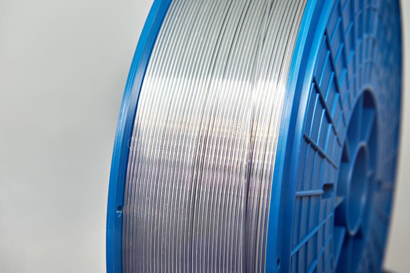 Aluminum wire in coil stock image. Image of metal, detail - 164299681