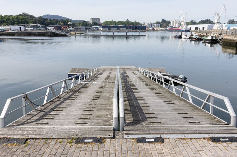 Aluminum and Wood Dock Ramp Stock Image - Image of nautical, aluminum ...