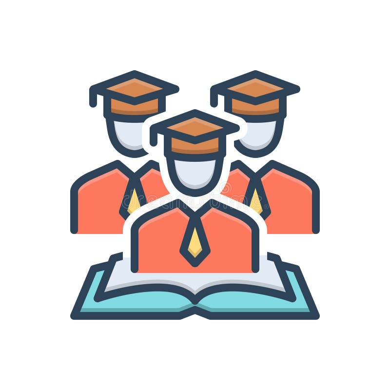 Color Illustration Icon for Alumni, Old Grad and Postgraduate Stock ...
