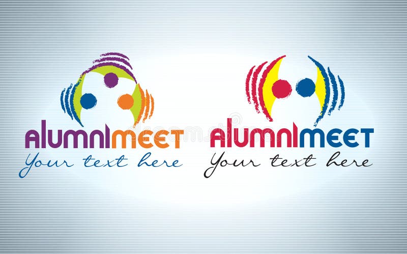 Alumni meet logo design stock vector. Illustration of graphic - 28269616