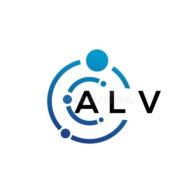 ALV Letter Logo Design on Black Background. ALV Creative Initials ...