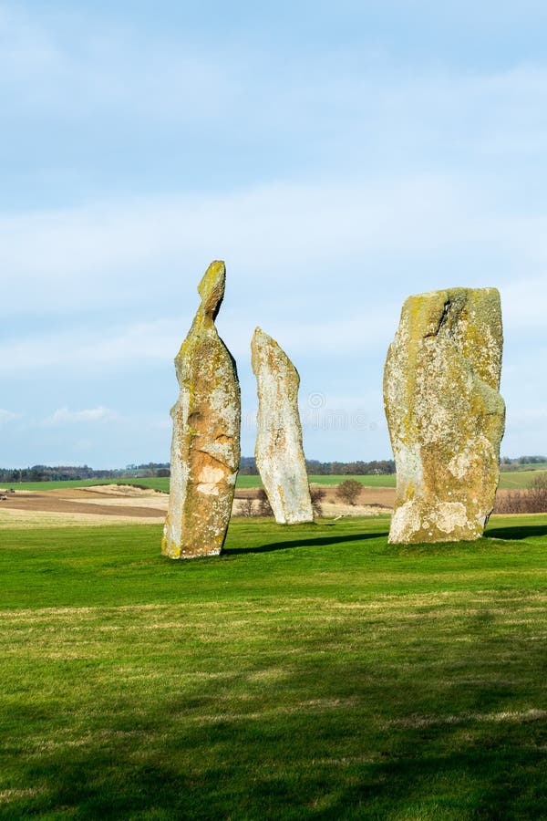 Lundin Links Standing Stones Stock Photo - Image of stones, fife: 147587622