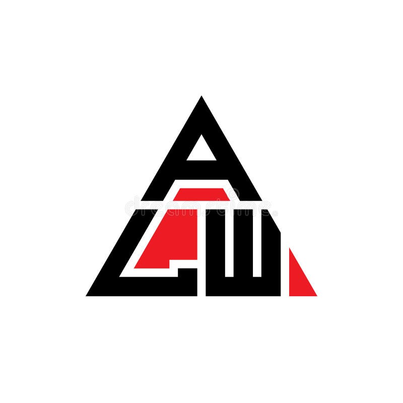 ALW Triangle Letter Logo Design with Triangle Shape. ALW Triangle Logo ...