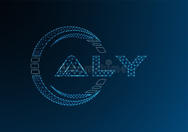 ALY Low Poly Letter Logo Vector Design. Stock Illustration ...