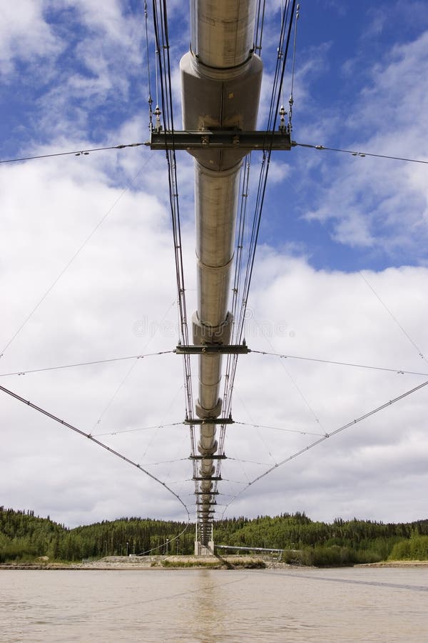 Alyeska Pipeline Bridge Over Tanana River Stock Image - Image of pipe ...