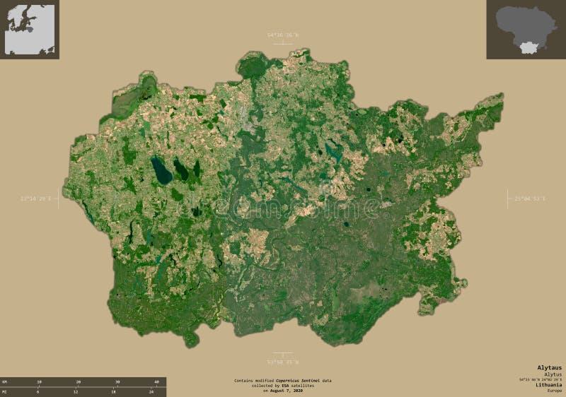 Alytaus, Lithuania - Composition. Sentinel-2 Satellite Stock ...