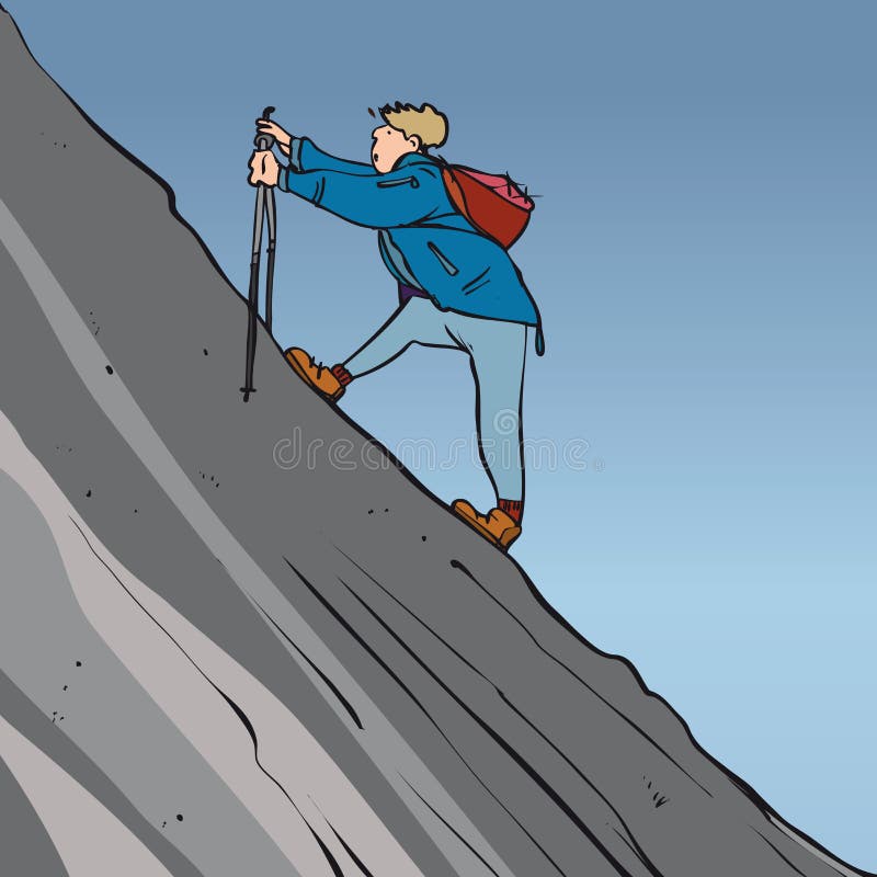 Alza escarpada ilustración del vector. Ilustración de caminante - 54608800