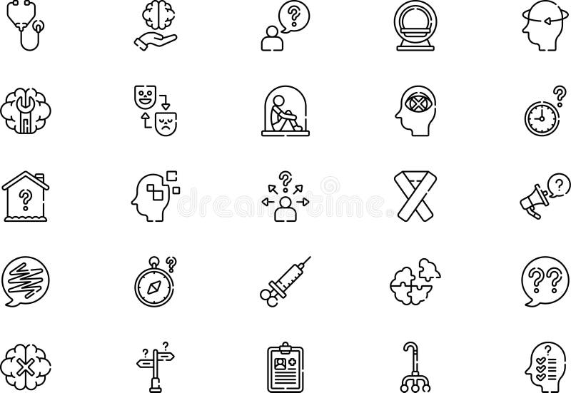 Alzheimer Icons Collection is a Vector Illustration with Editable ...