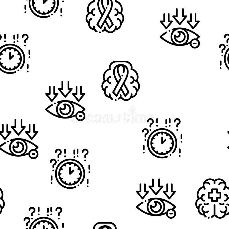 Alzheimers Disease Seamless Pattern Vector Stock Vector - Illustration ...