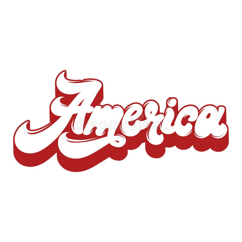 América Letras Manuscritas Del Vector Aisladas Ilustración del Vector ...