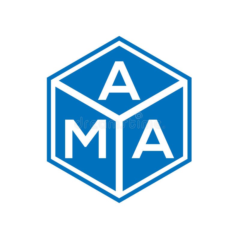 AMA Letter Logo Design on Black Background. AMA Creative Initials ...