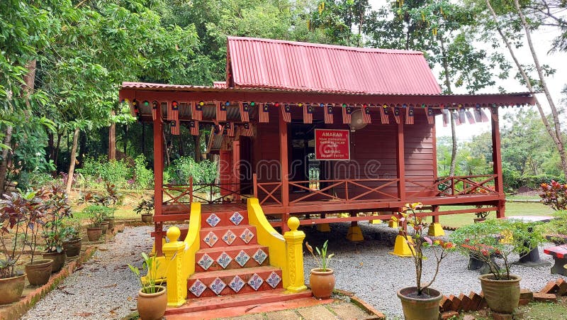 The Amaizing View of Malay Tradisional House Design Stock Image - Image ...