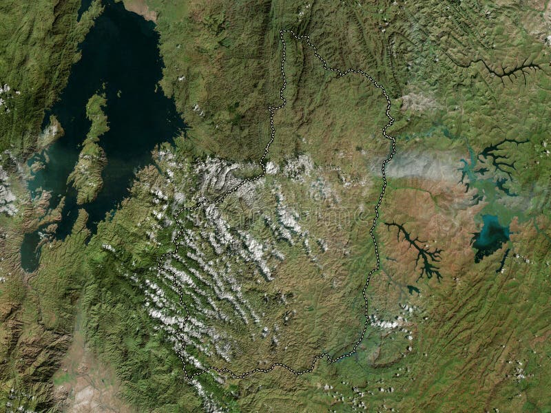 Amajyepfo, Rwanda. High-res Satellite. No Legend Stock Illustration ...
