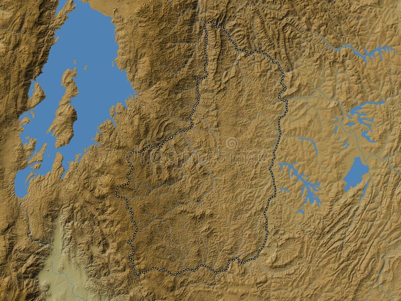 Amajyepfo, Rwanda. Physical. No Legend Stock Illustration ...