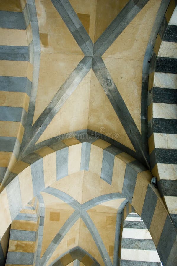 Amalfi, Italy, Cathedral of St.Andrew Stock Photo - Image of column ...