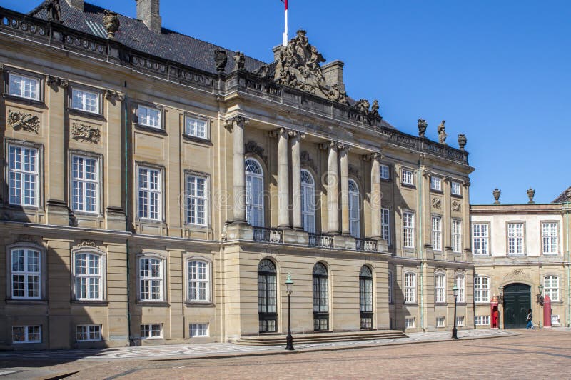 Amalienborg Palace Copenhagen, Denmark Stock Image - Image of blue ...