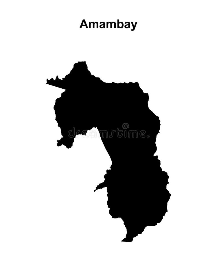 Amambay outline map stock vector. Illustration of outline - 360615628
